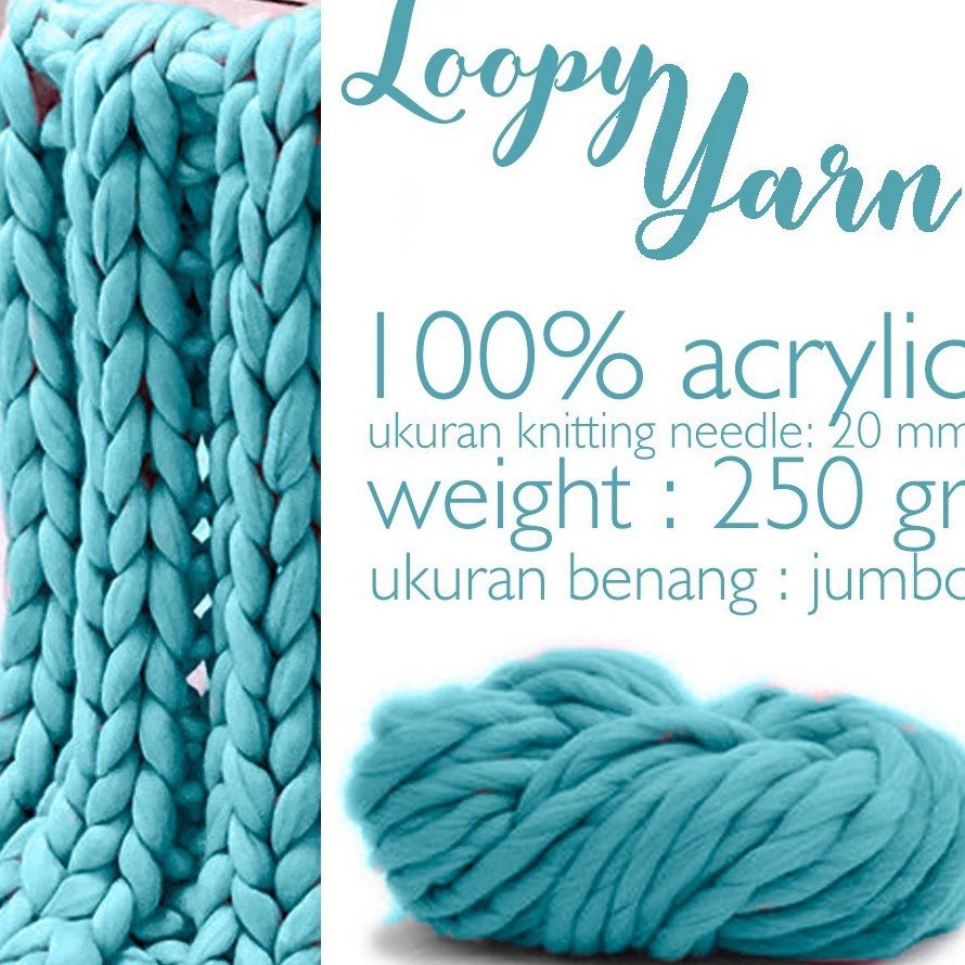 Jual PRODUCT TERKECE KATALOG Benang Wol Wool Ekstra Tebal LOOPY YARN ...