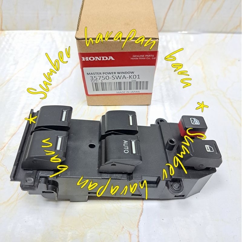 Jual Switch Saklar Master Power Window Kanan Mobilio / Jazz RS S GE8 ...