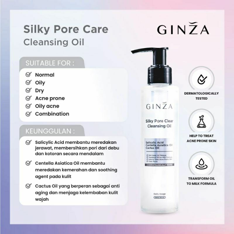 Jual Ginza Silky Pore Clear Cleansing Oil 150ml | Shopee Indonesia