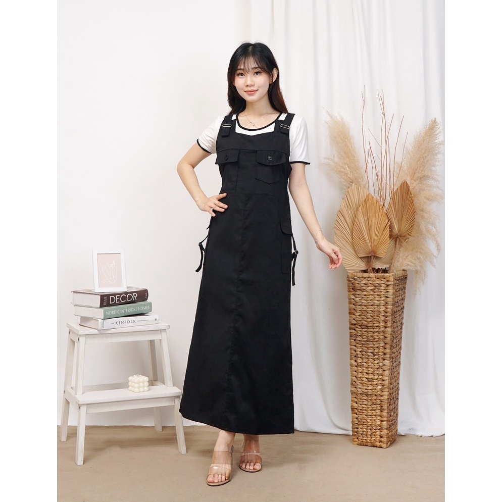 Jual KODE F36D MSB OVERALL ROK CARGO INARA JUMPSUIT WANITA MODEL KOREAN ...