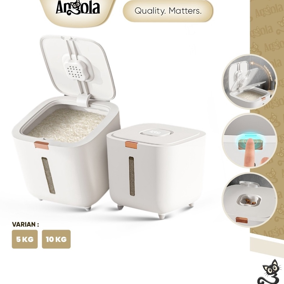Jual Ready ANGOLA Dispenser Beras Full Tertutup Anti Kutu Debu 5115KG ...