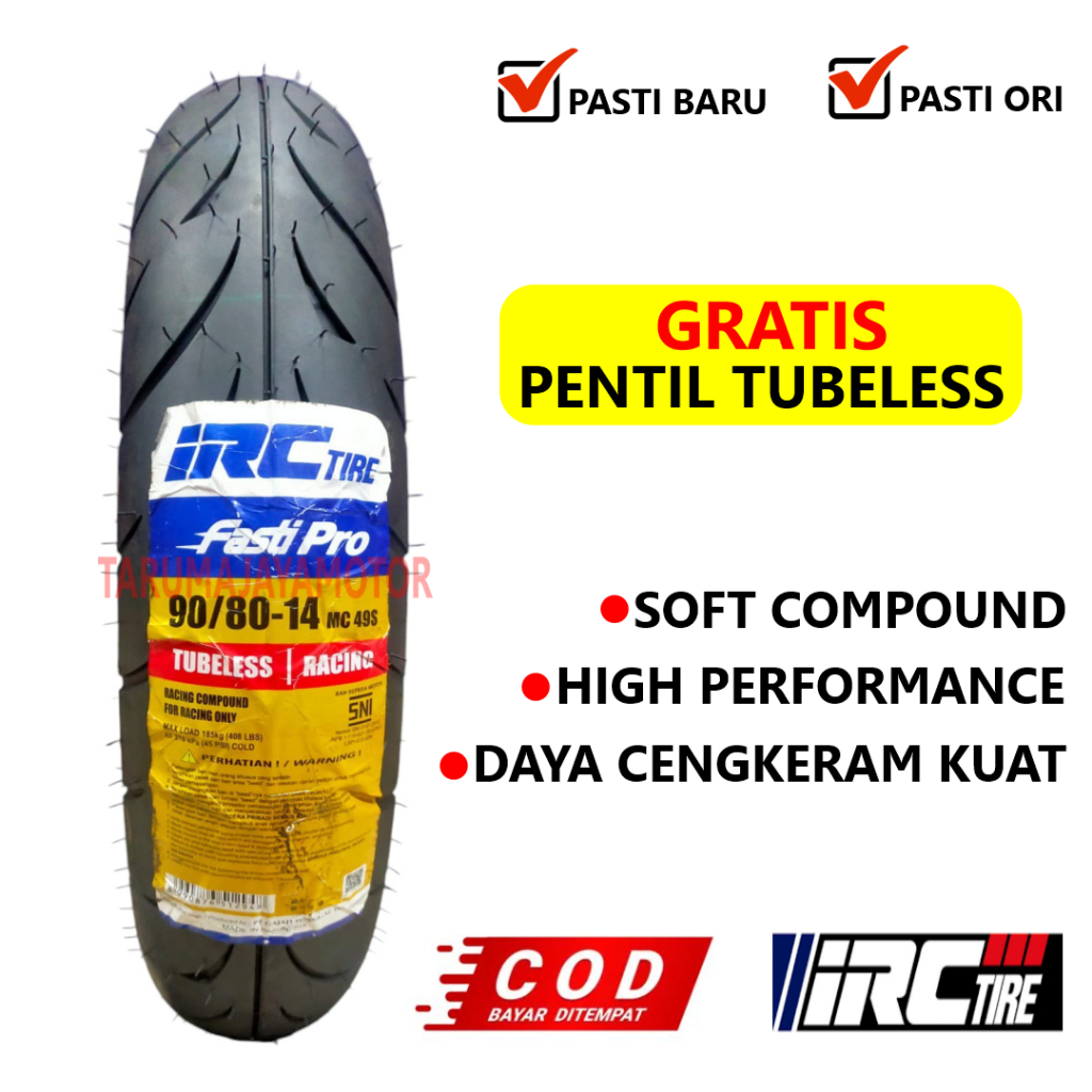 Jual IRC Fasti Pro 90/80-14 Soft Compound Ban Luar Racing Motor Matic ...