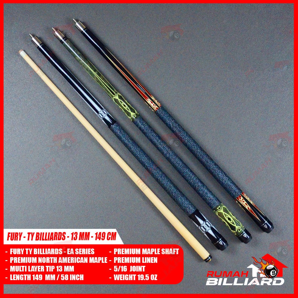 Jual Stick Billiard - Billiard Cue - Fury - TY Billiards EA Series ...