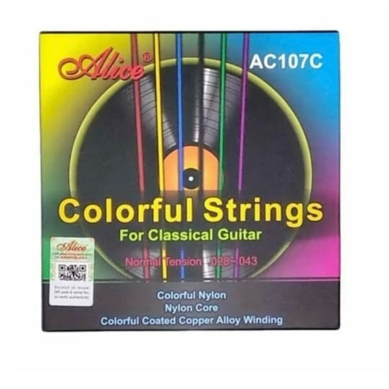 Jual SENAR GITAR ALICE CLASSIC NYLON PELANGI A 107 C ORIGINAL | Shopee ...