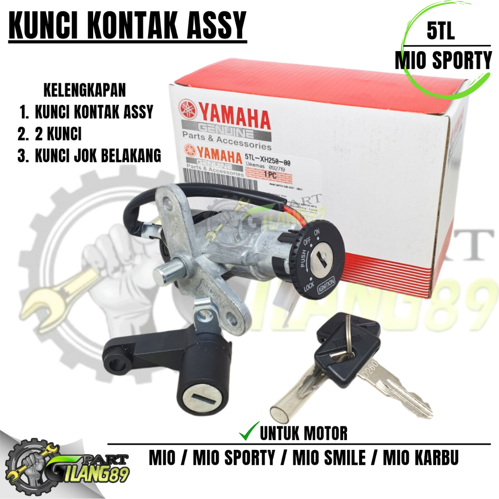 Jual KUNCI KONTAK KEY SET MIO SPORTY / MIO SMILE / MIO KARBU / MIO LAMA ...