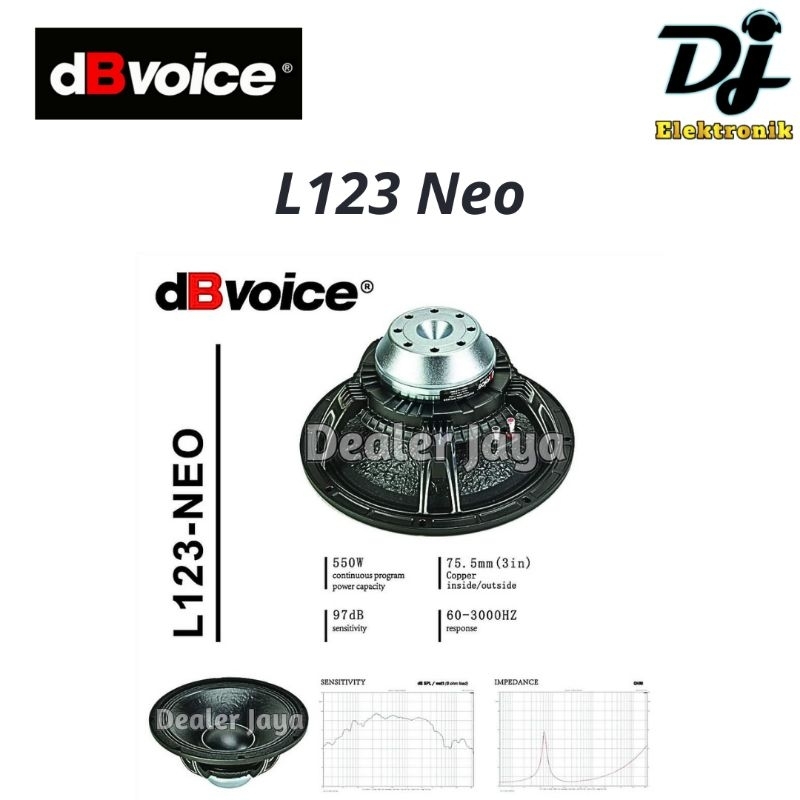 Jual Speaker Komponen DB Voice L 123 NEO / L123 NEO - 12 inch (dBVoice ...