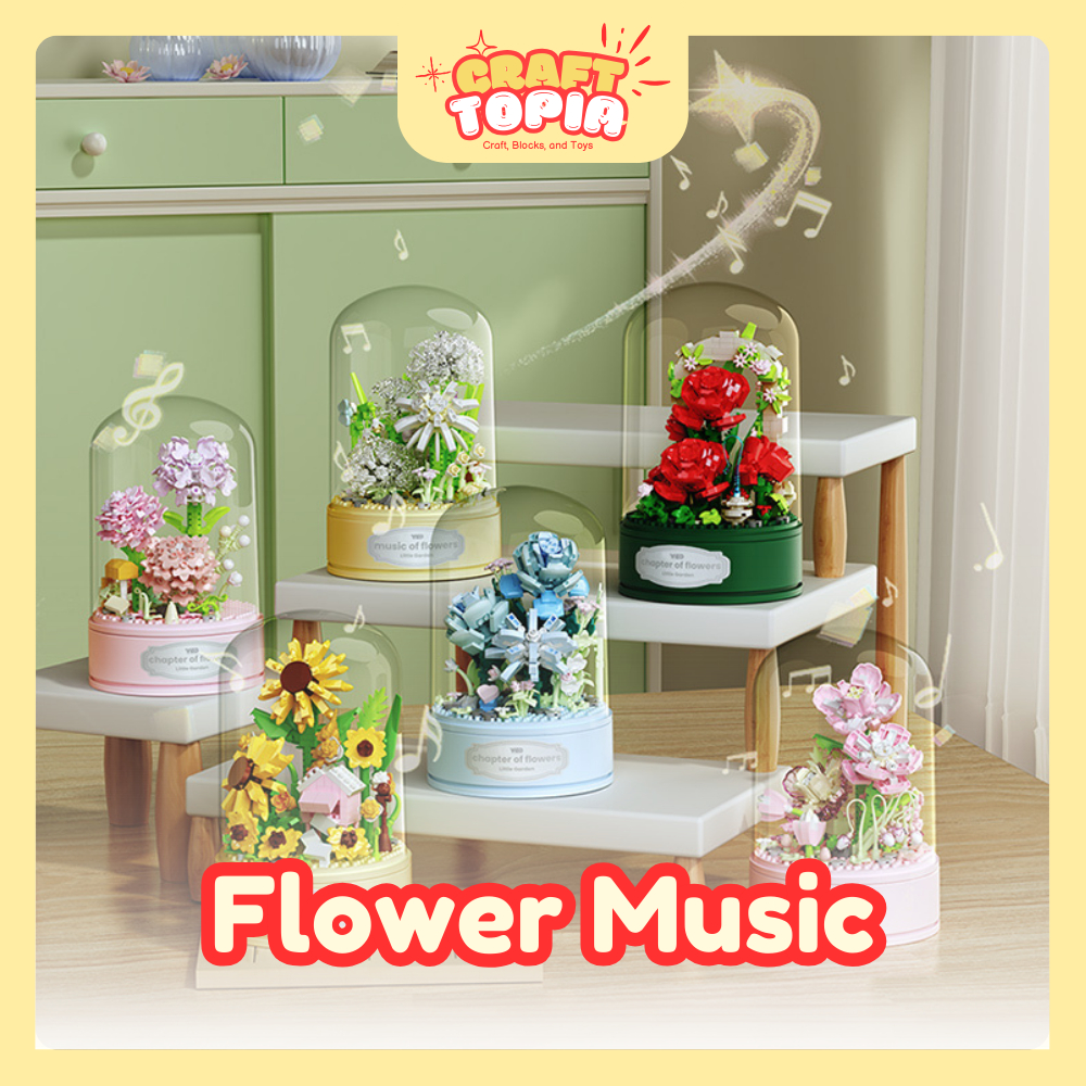 Jual [CRAFTOPIA] Nano Blocks Flower Music Box Balok Susun Mainan Anak ...
