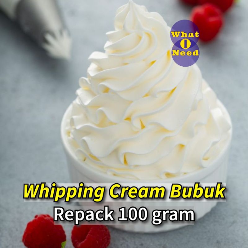 Jual MAXFOOD Vanilla Whipping Cream Powder (REPACK) 100 gram | Shopee ...