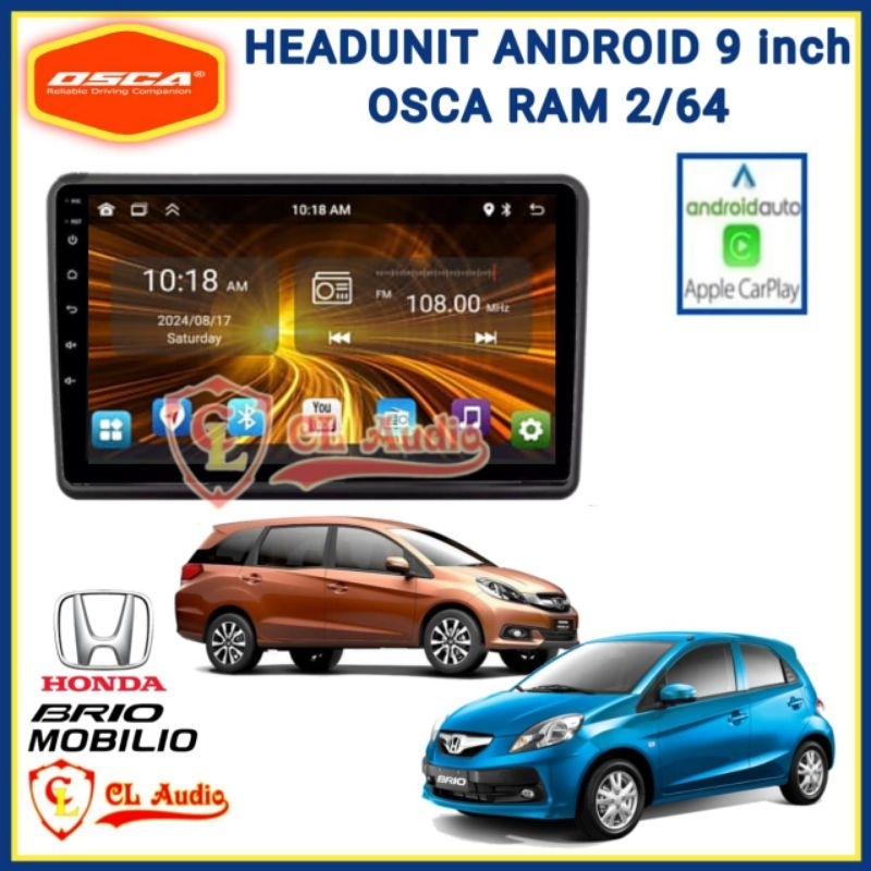 Jual Head Unit Android OSCA 9 Inch Honda Brio/Mobilio 2012-2015 Ram 2 ...