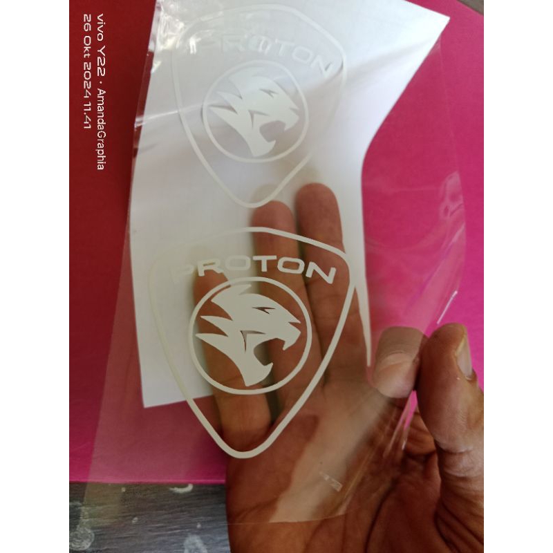Jual Stiker logo Mobil Proton Cutting Sticker Mobil Proton | Shopee ...