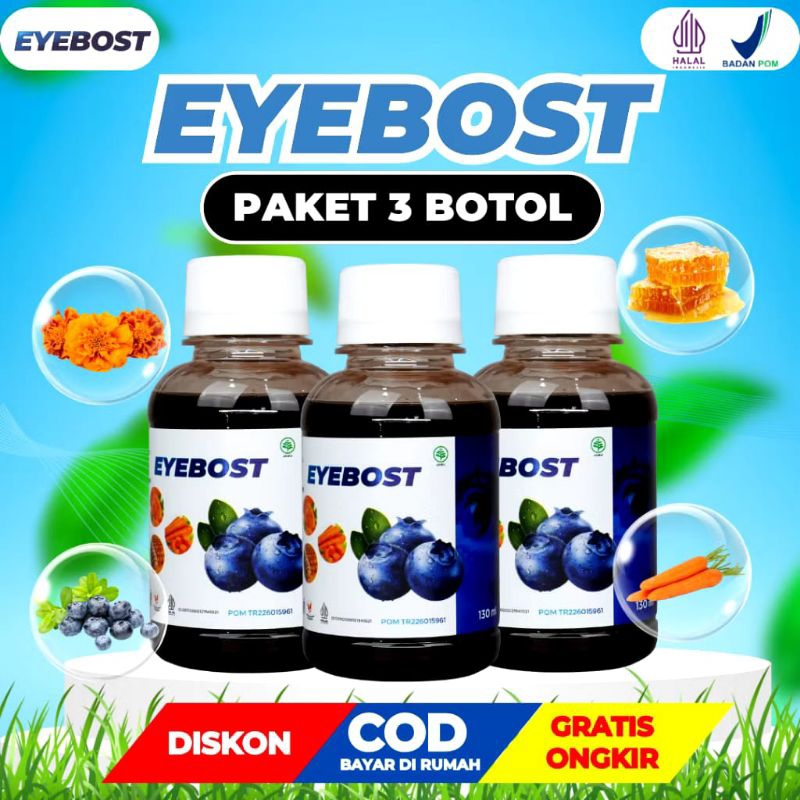 Jual 3 BOTOL- EYEBOST Madu Herbal Vitamin Mata Terbaik | Shopee Indonesia