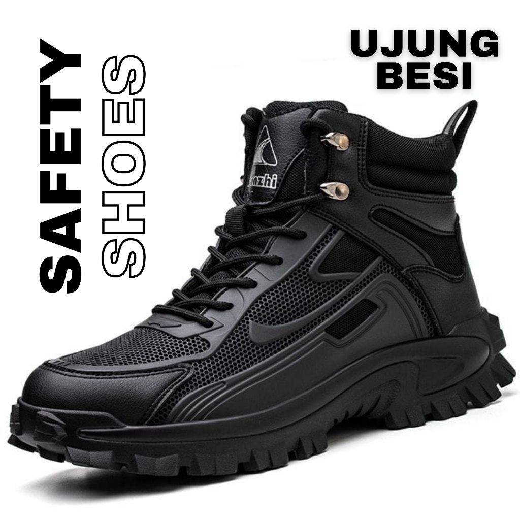 Jual Sepatu Safety Boots Shoes Sporty Hitam Pria Wanita Proyek Tactical ...
