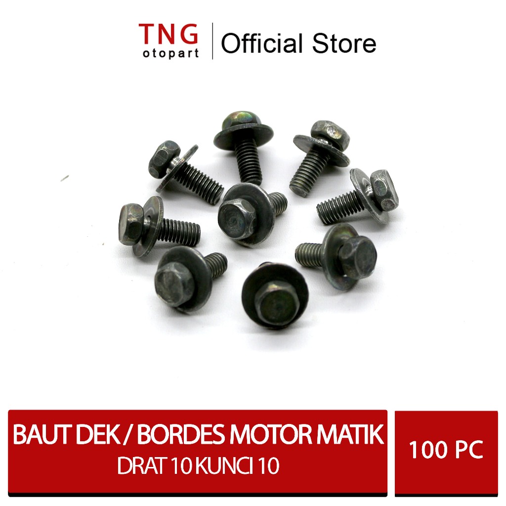 Jual 100 pcs baut dek mio m6x15 / baut bordes injekan bawah motor matik ...