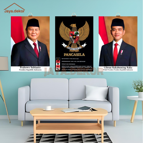 Jual Poster Kayu MDF Foto Presiden Indonesia Prabowo Dan Wakil Presiden ...