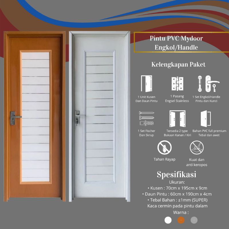 Jual Pintu Kamar Mandi PVC Berkualitas Tinggi - Desain Modern & Tahan ...