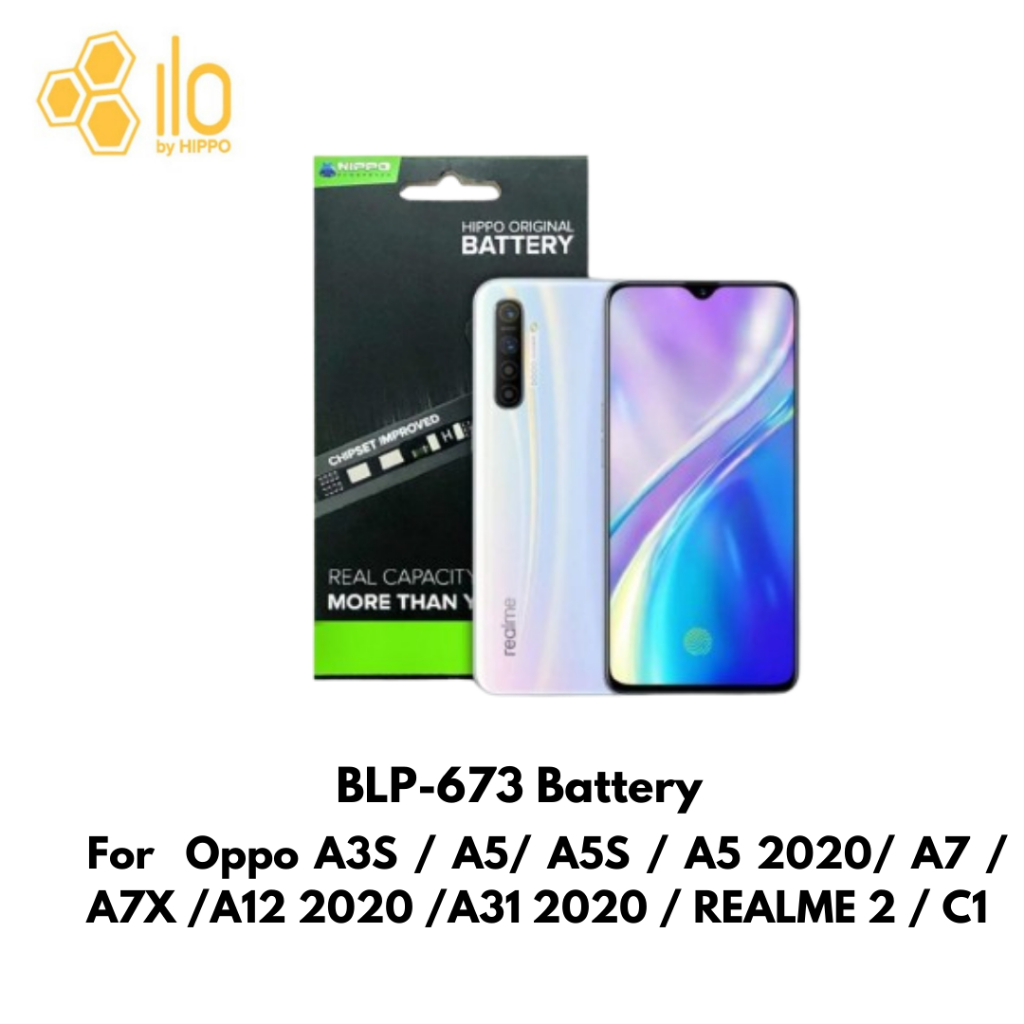 Jual Hippo Baterai Oppo A3S / A5 / A5S / A7 / A7X / A12 2020 / A31 2020 ...