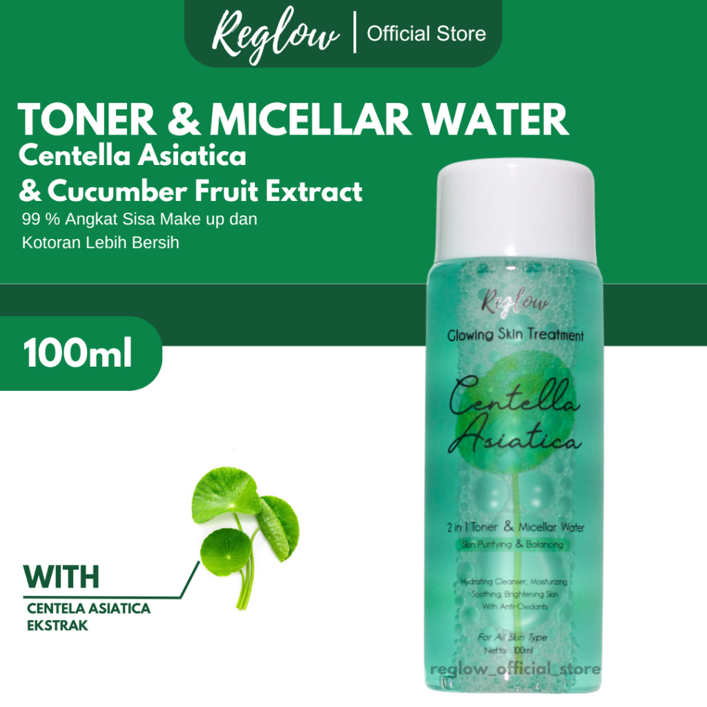 Jual Reglow 2in1 Toner & Micellar Water Skin Purifying & Balancing 100 ...