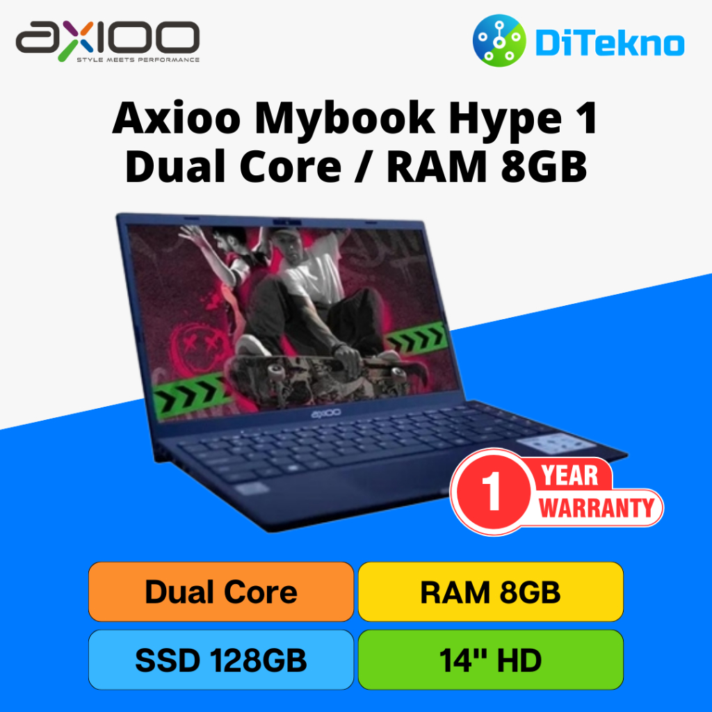 Jual Axioo Mybook Hype 1 Dual Core N4020 RAM 8GB SSD 128GB WIN 11 Ori ...