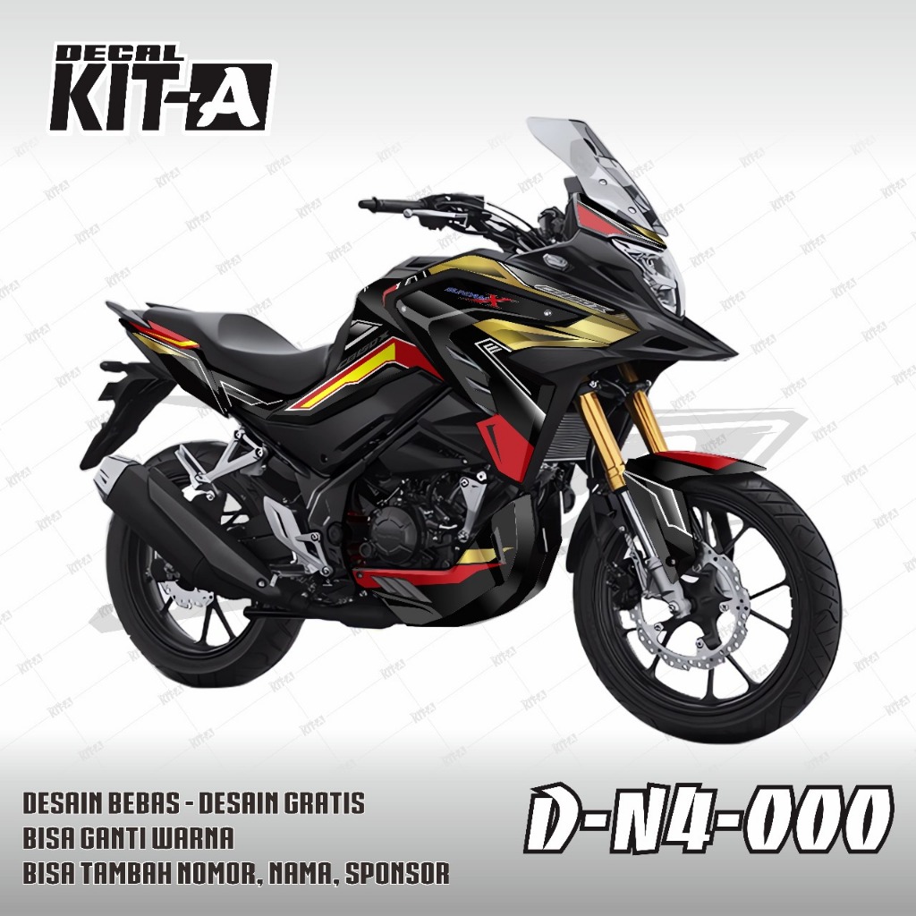 Jual Stiker decal motor CB 150 X terbaru MOTIF Putih Merah Biru Simpel ...