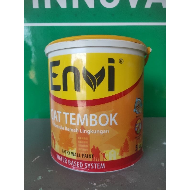 Jual [INDACO] CAT TEMBOK LATEX ENVI 5 KG (GALON) / CAT DINDING WANGI ...