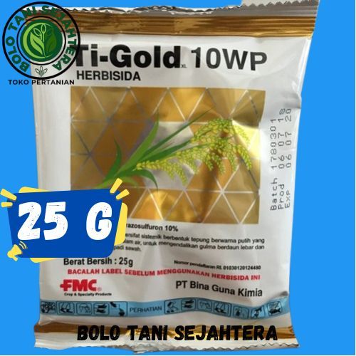 Jual HERBISIDA Ti-gold 10 etil pirazosulfuron 25 gram Tigold | Shopee ...