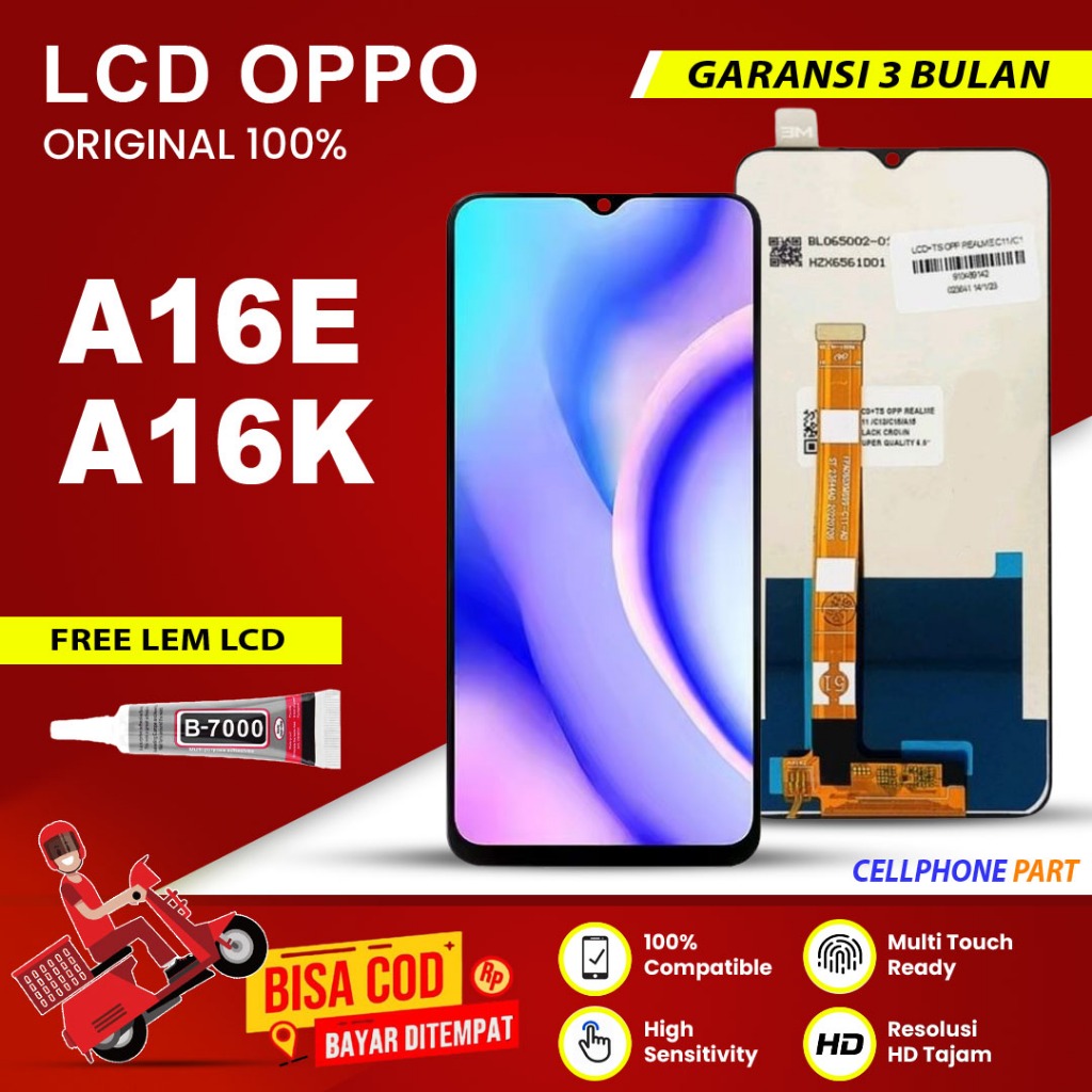 Jual 【ORIGINAL】LCD OPPO A16E / A16K ORIGINAL FULLSET TOUCHSCREEN ...