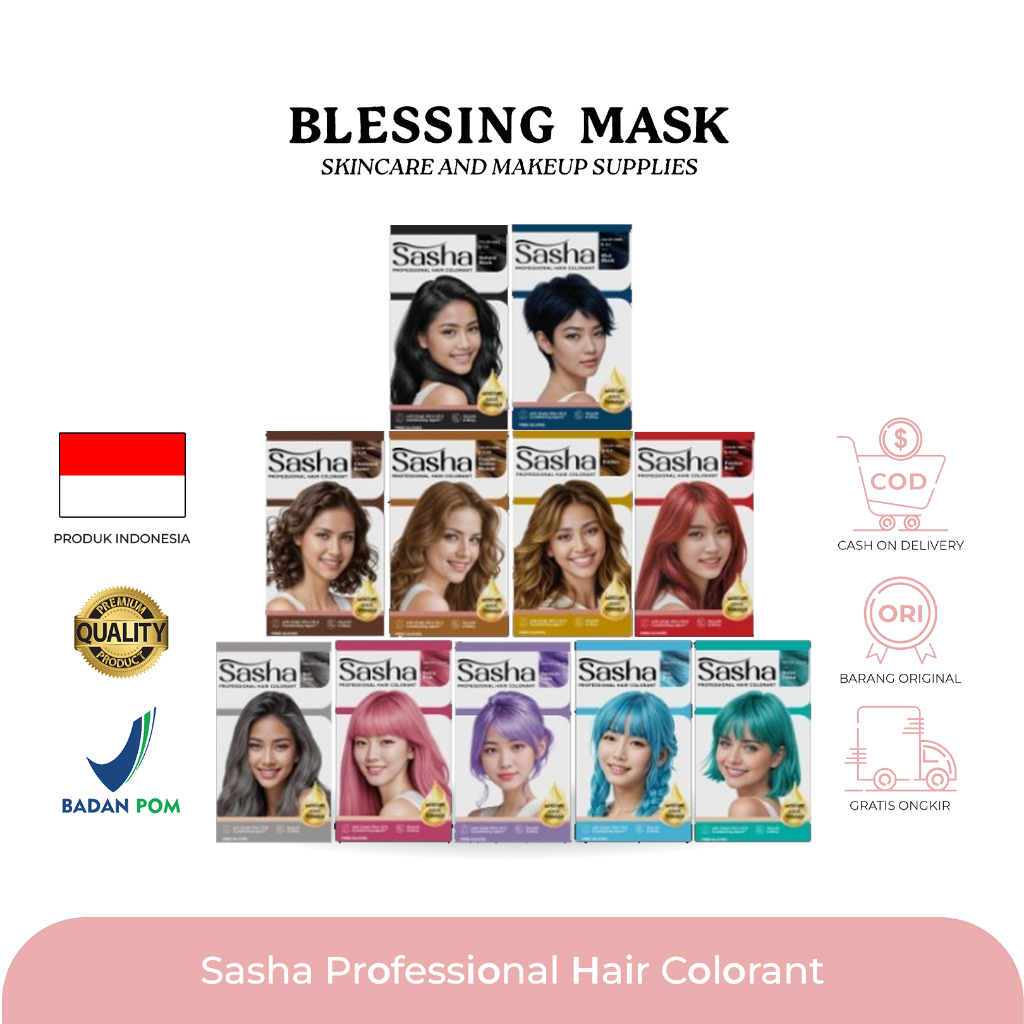 Jual SASHA Professional Hair Colorant | Hair color - Cat Semir Rambut ...