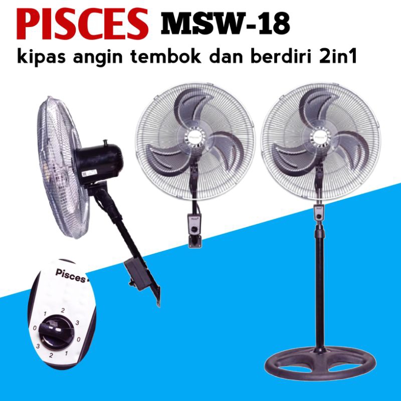 Jual kipas angin PISCES MSW 18 2in1 kipas angin tornado/Kipas angin ...