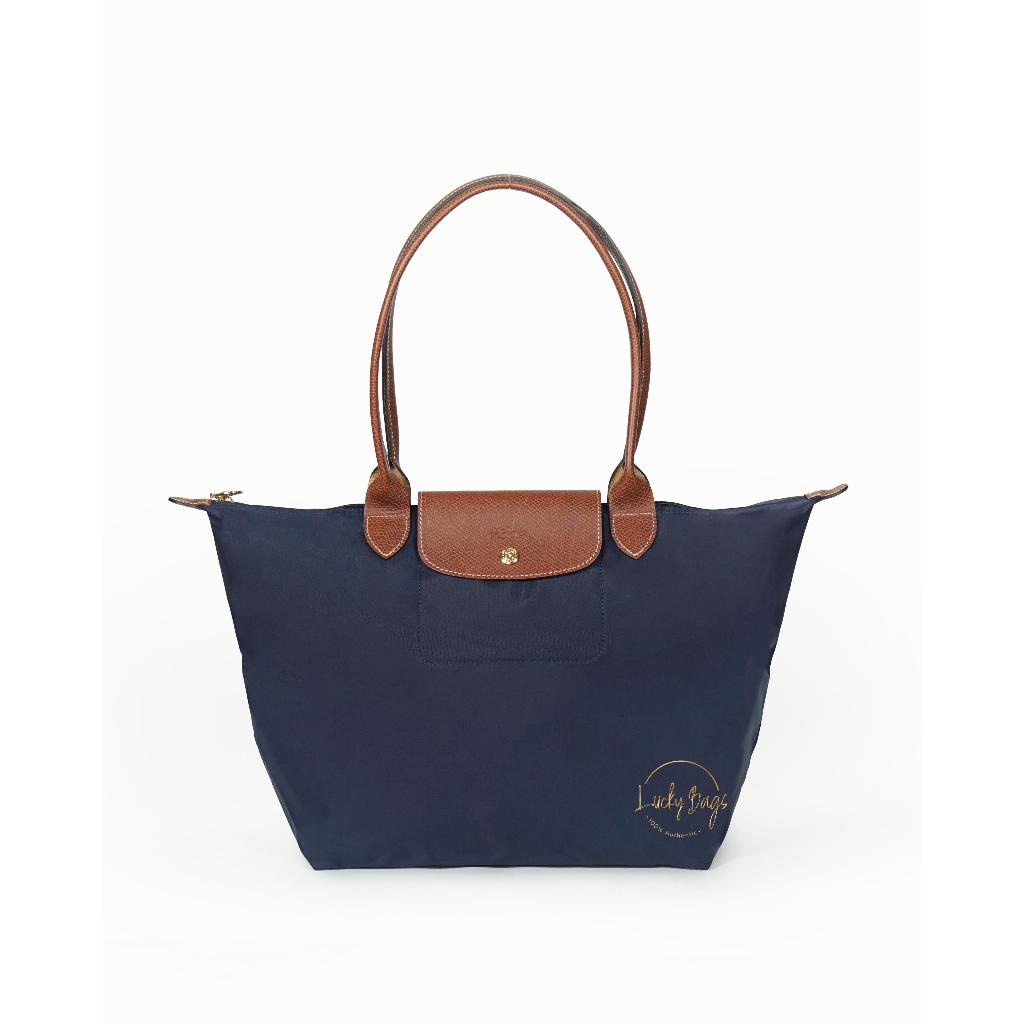 Jual Large long handle tote navy (authentic/original) | Shopee Indonesia