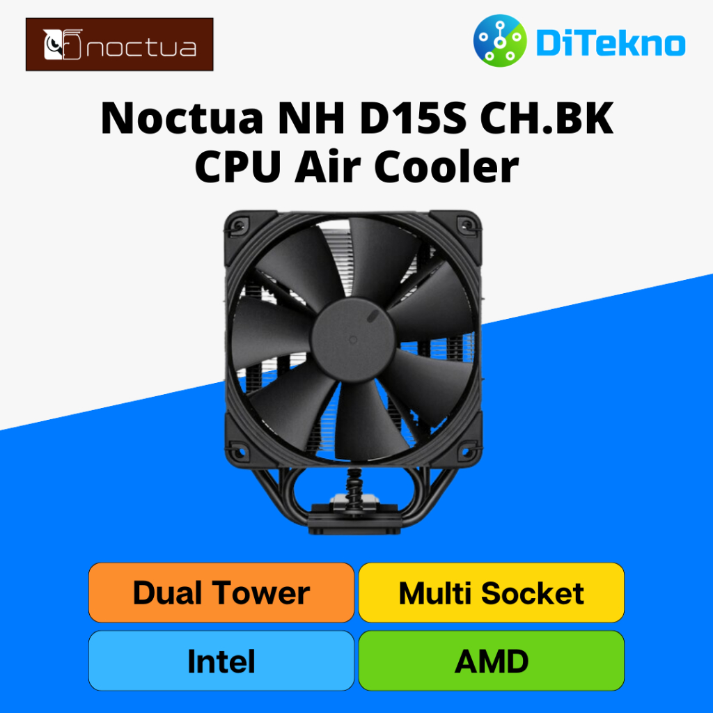 Jual Noctua NH D15S Black CPU Fan Air Cooler Dual Tower Multi Socket ...