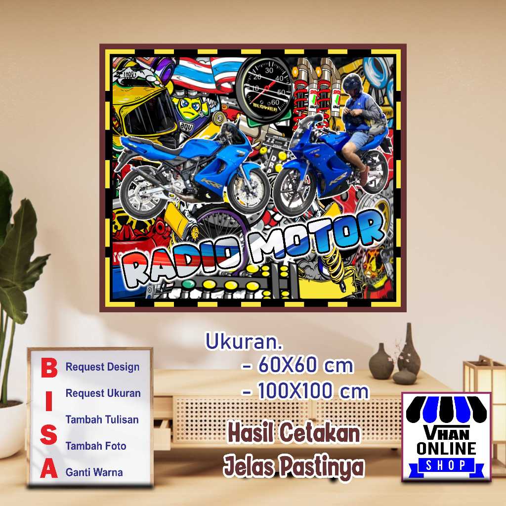Jual Custom Banner Spanduk Gambar Vector Sparepart Motor Keren | Shopee ...