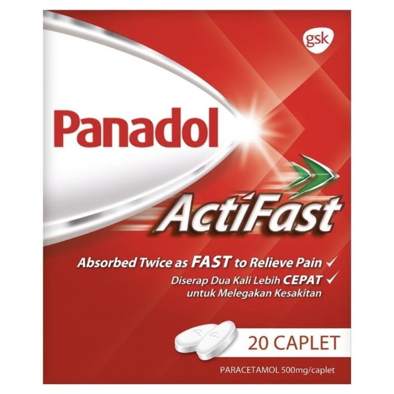 Jual Panadol Actifast Malaysia isi 20 Paracetamol Pain Relief 500mg 20 ...