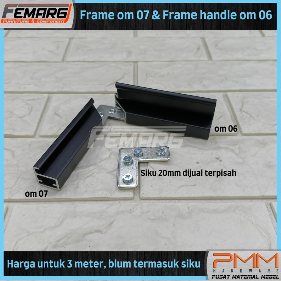 Jual frame 06 & 07 FEMARG | profil alumunium gagang pintu lemari edging ...