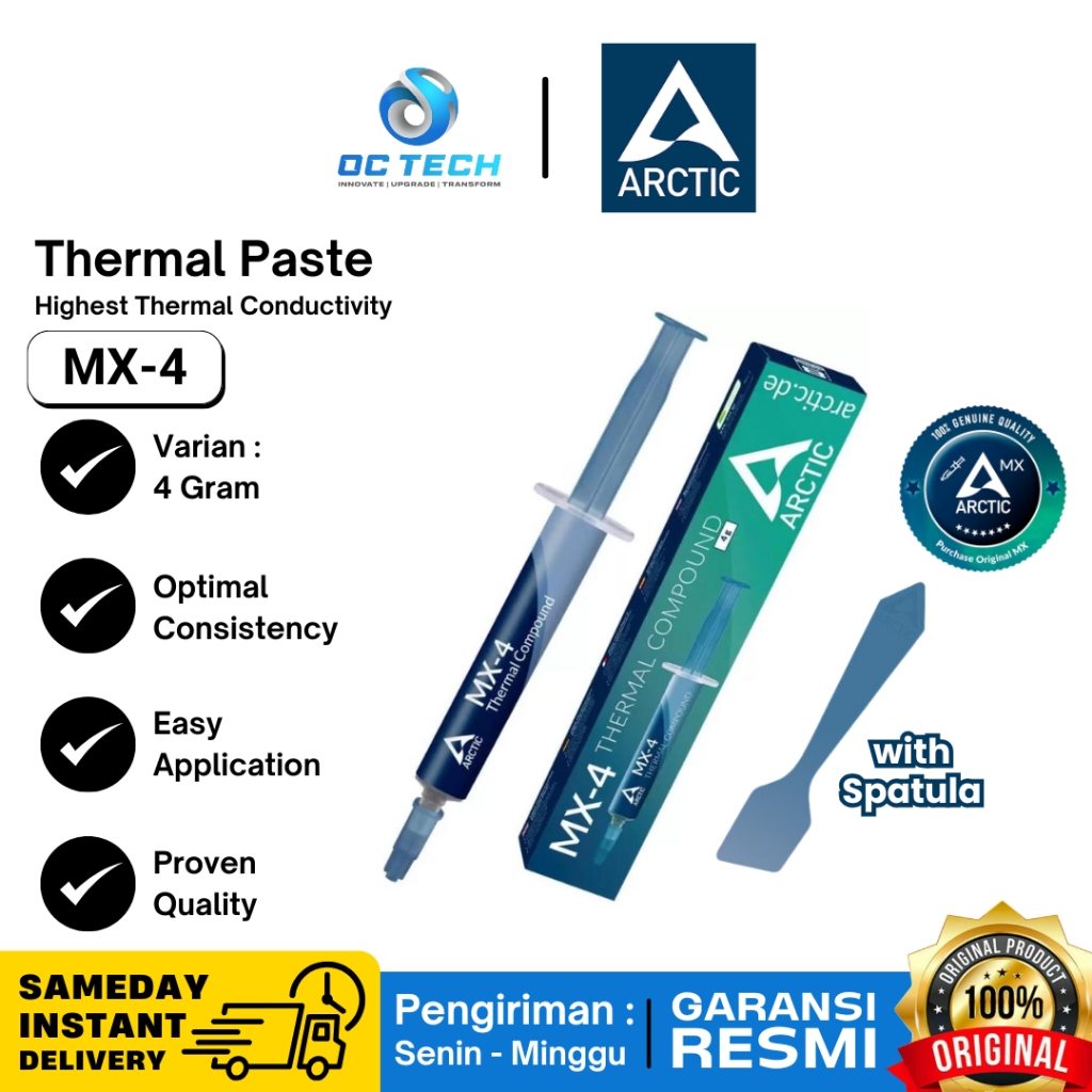 Jual Arctic MX4 MX-4 Thermal Paste Pasta Processor 4g 4 Gram Original Resmi With Spatula for PC ...