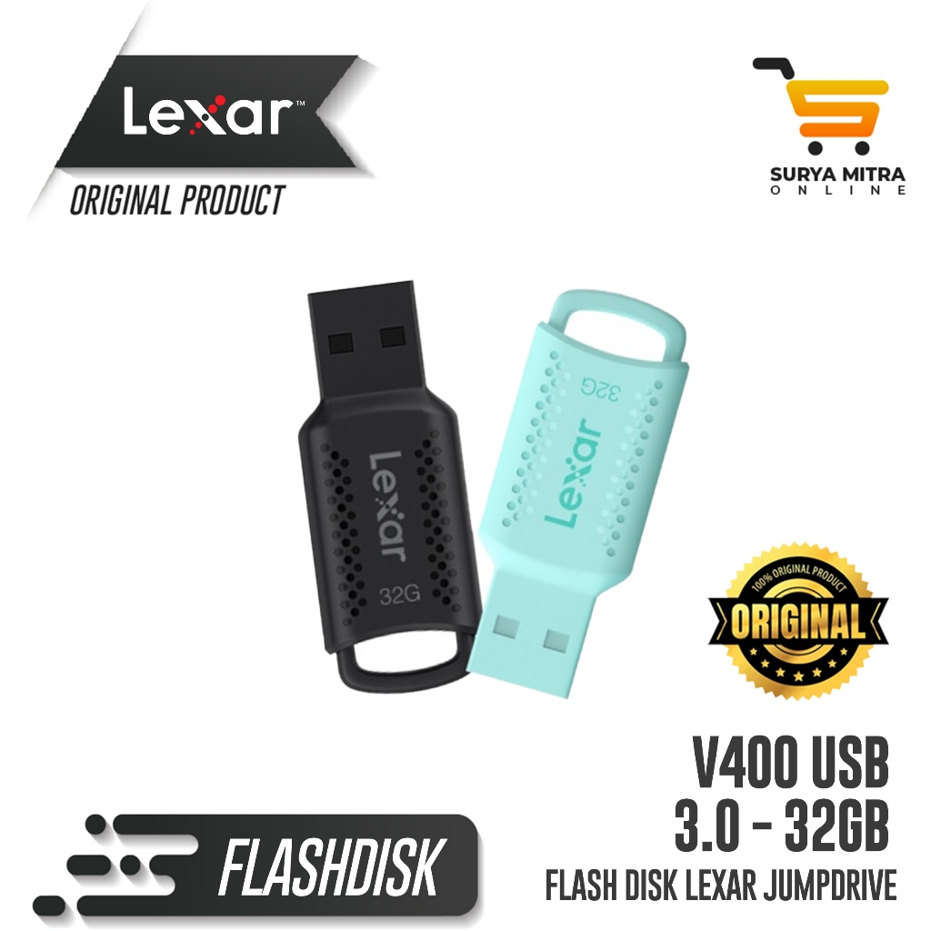 Jual Flashdisk Lexar JumpDrive V400 32GB USB 3.0 | Shopee Indonesia