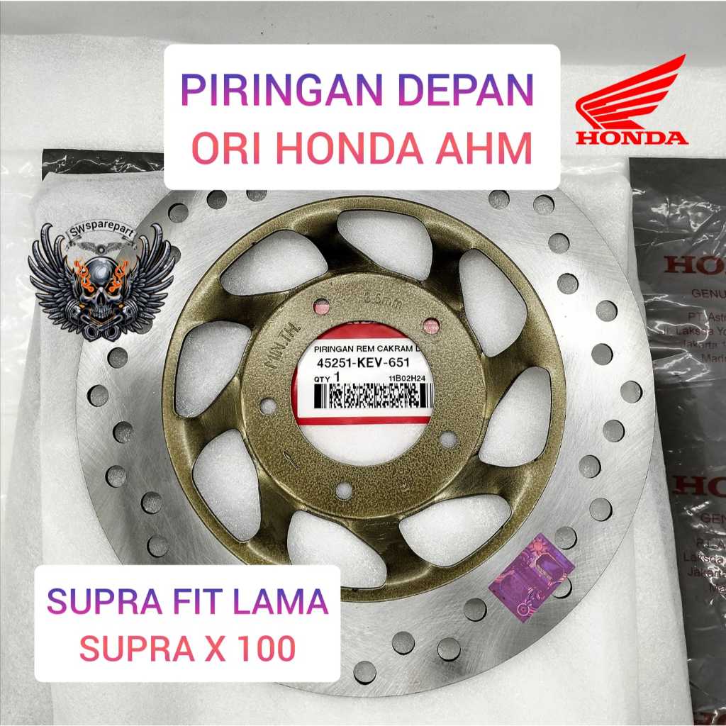 Jual (ORI 100%) HONDA AHM PIRINGAN REM DEPAN HONDA SUPRA FIT LAMA SUPRA X 100 KUALITAS ORIGINAL ...