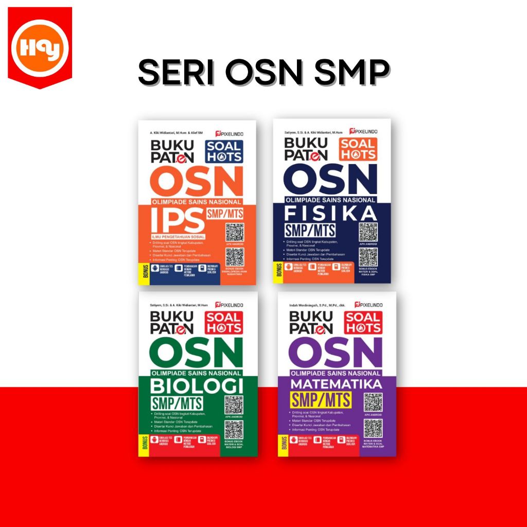 Jual Buku Paten OSN Olimpiade Sains Nasional SMP, IPS, Matematika, Biologi, Fisika SMP/MTS ...