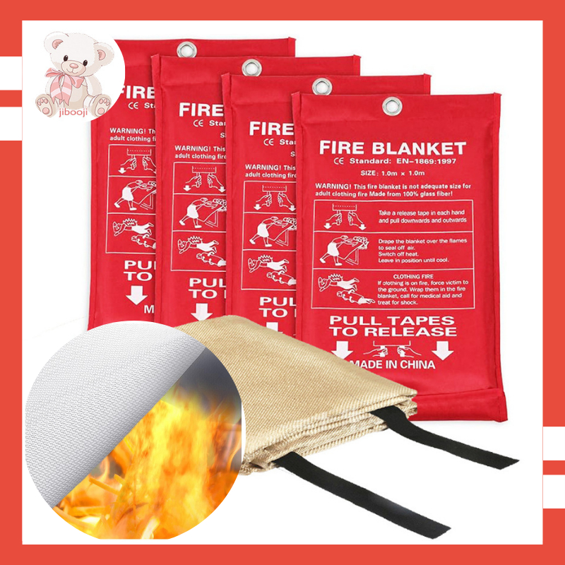 Jual Kain Pemadam Api Fiberglass Fire Blanket Flame Shelter Cover ...