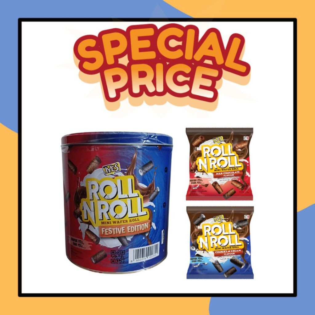 Jual Iyes ROLL N ROLL Kemasan Kaleng (25gr x 6pcs) Festive Edition Mini ...