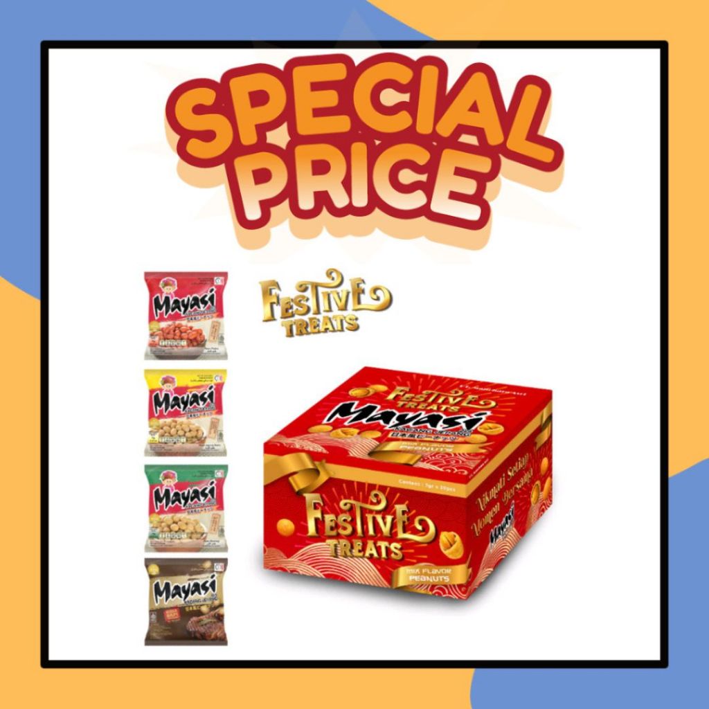 Jual Mayasi Festive Treats Kemasan Kaleng (7gr x 20pcs) Ala Kacang ...