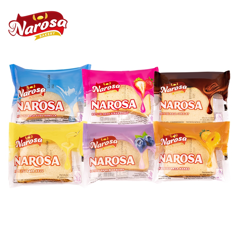 Jual Narosa Roti Lembut Roti Isi Halal Rasa Cokelat Nanas Keju ...