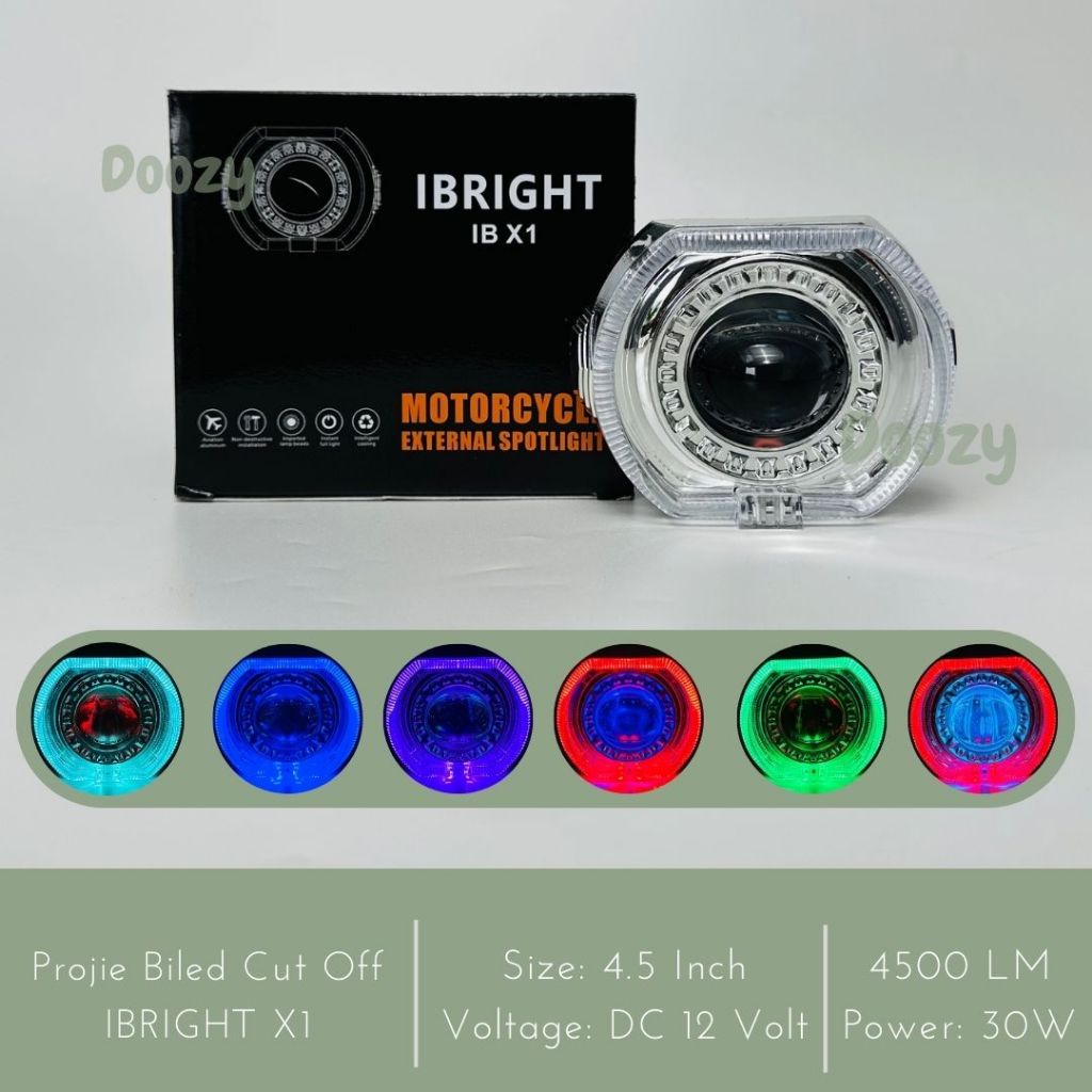 Jual IBRIGHT X1 Projie Biled 4.5 Inch Cahaya Cut Off | Shopee Indonesia