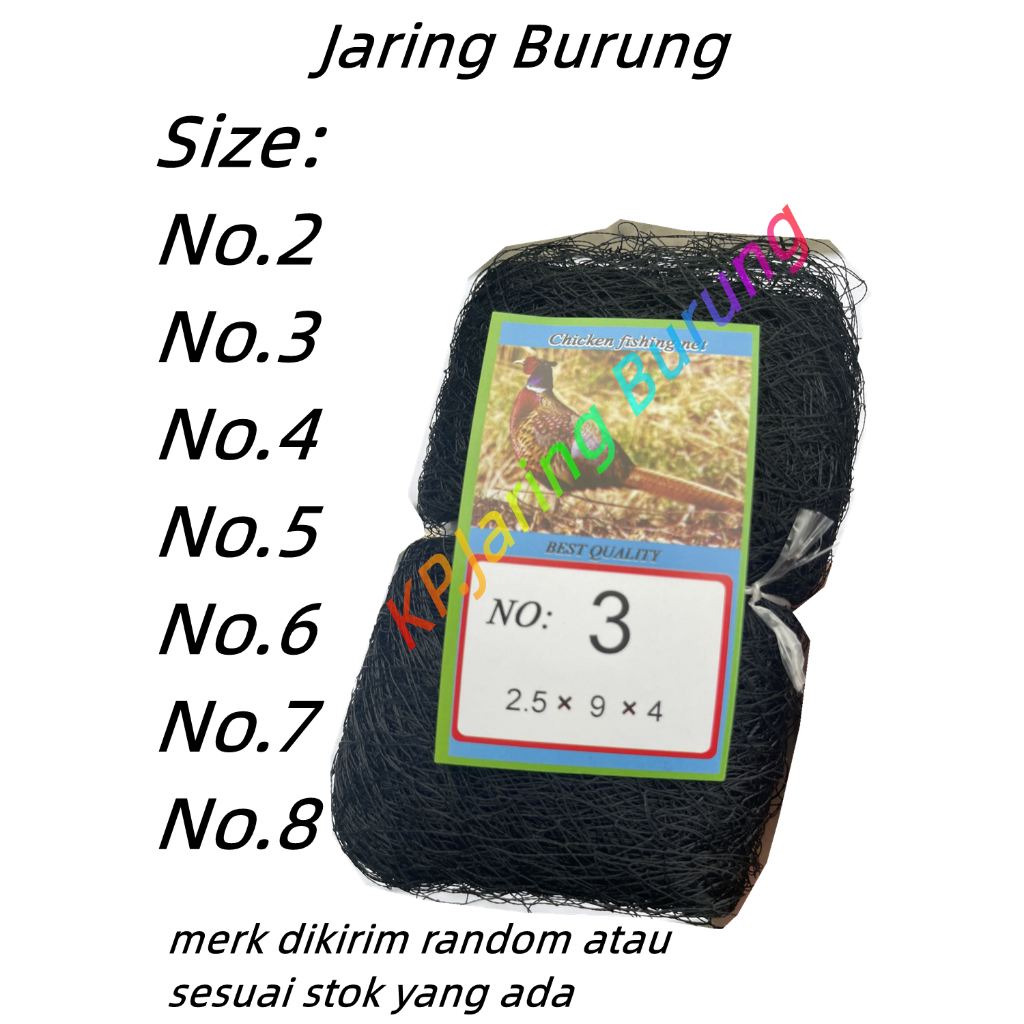 Jual Jaring Burung Nilon Emprit, Perkutut, Pipit, Kutilang, Tekukur Jaring Kandang Ayam Jaring ...