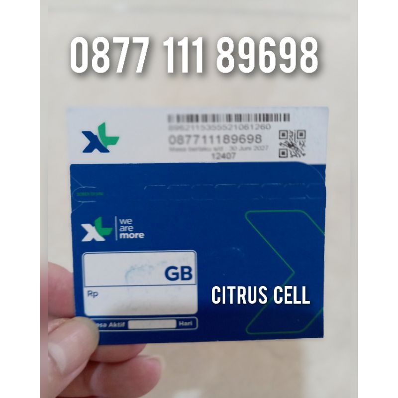 Jual Kartu Perdana XL Axiata 4G 5G 12 Digit Nomor Cantik 0877 111 89698 ...