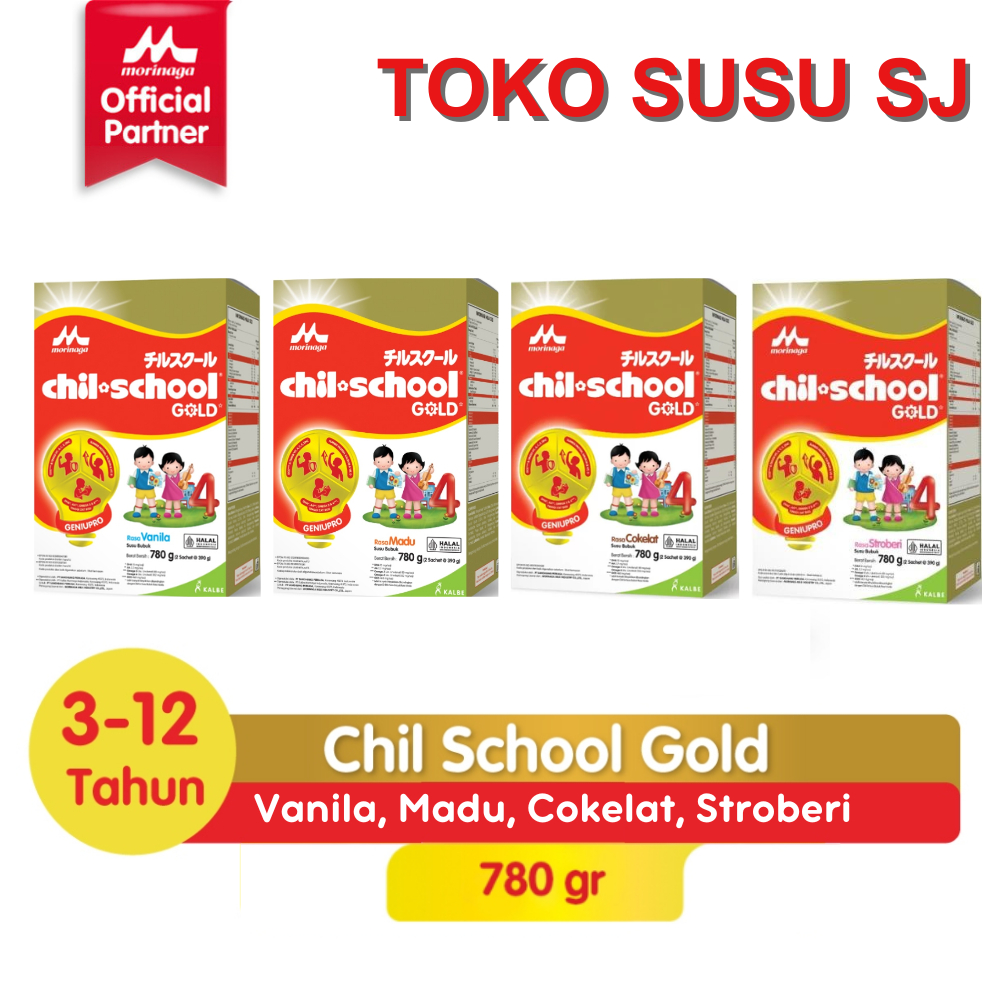 Jual CHILSCHOOL REGULER Gold VANILA MADU STRAWBERRY COKLAT 780 GRAM ...