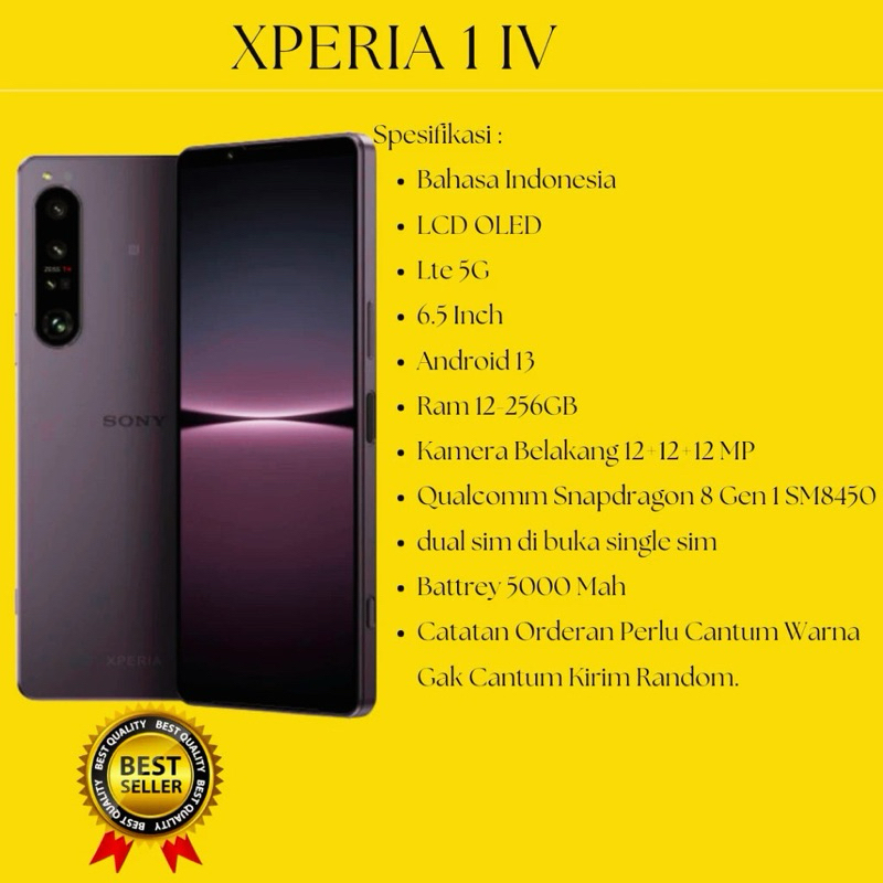 Jual SONY XPERIA 1 IV 5G 12-256GB SECOND ORIGNAL SPEC GILE. | Shopee ...