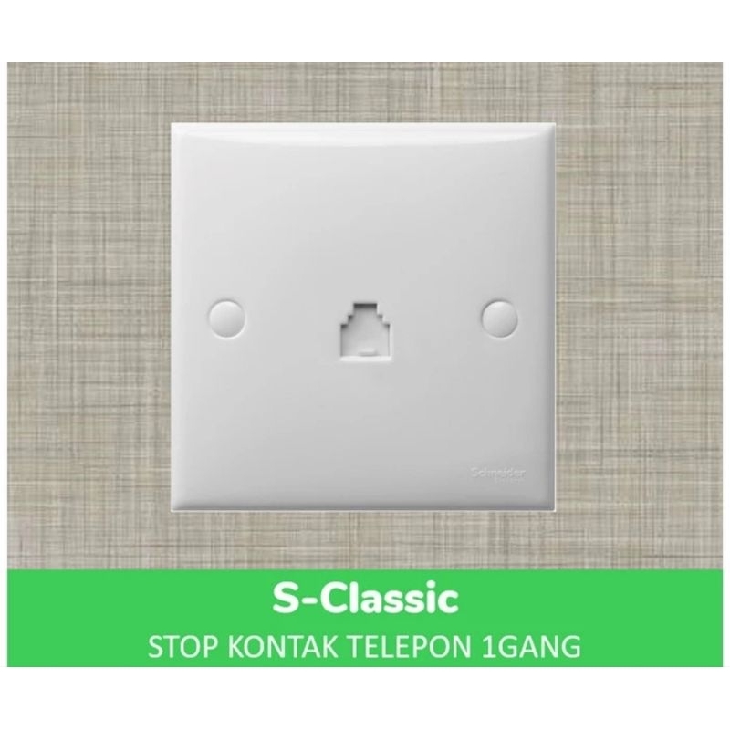 Jual Stop kontak telepon outlet rj11 schneider clipsal classic ET01 ...