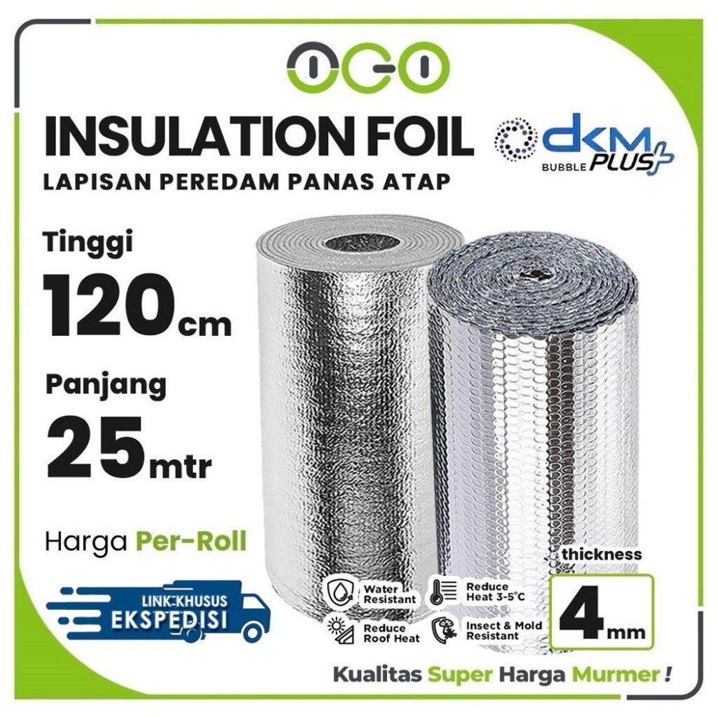 Jual Bubble Insulation Foil dan PE Foam Foil Roll DKM 120cm x 25m ...
