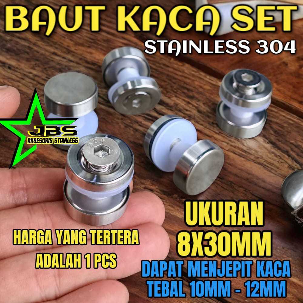 Jual BAUT KACA SET SUS 304 STAINLESS STEEL | Shopee Indonesia