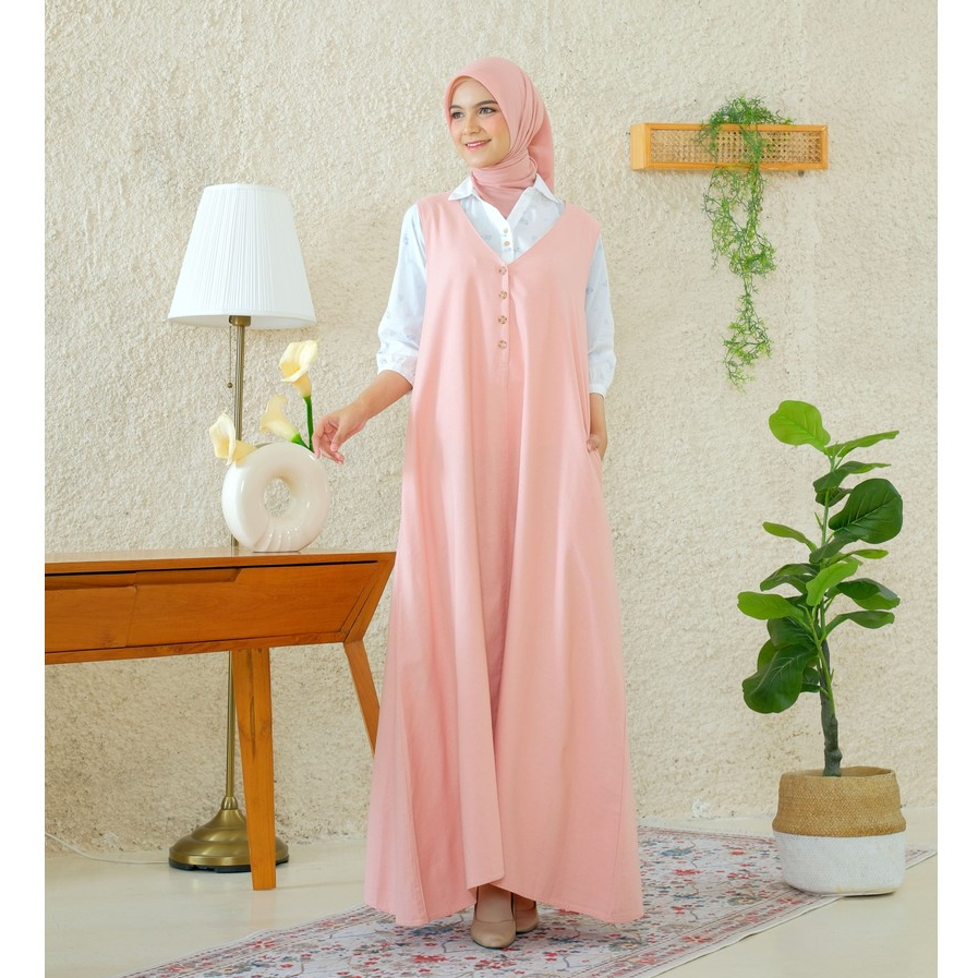 Jual RILLEY - Overall Elana| Dress Panjang Muslim Wanita | Overal ...